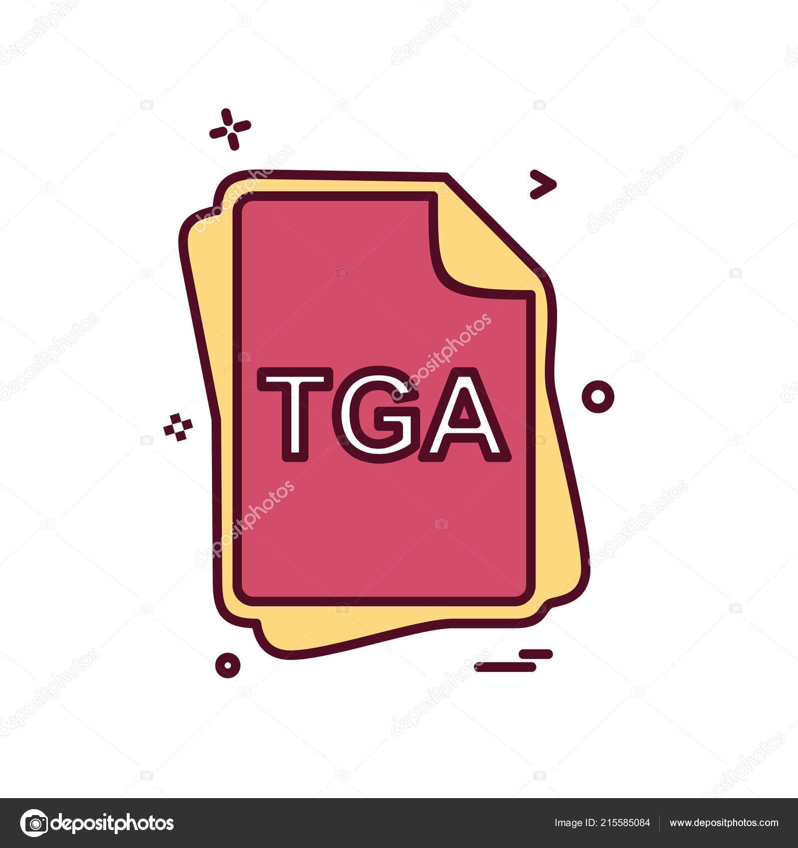 Tga File Type Icon Design Vector Stock Vector Image by ©ibrandify ...