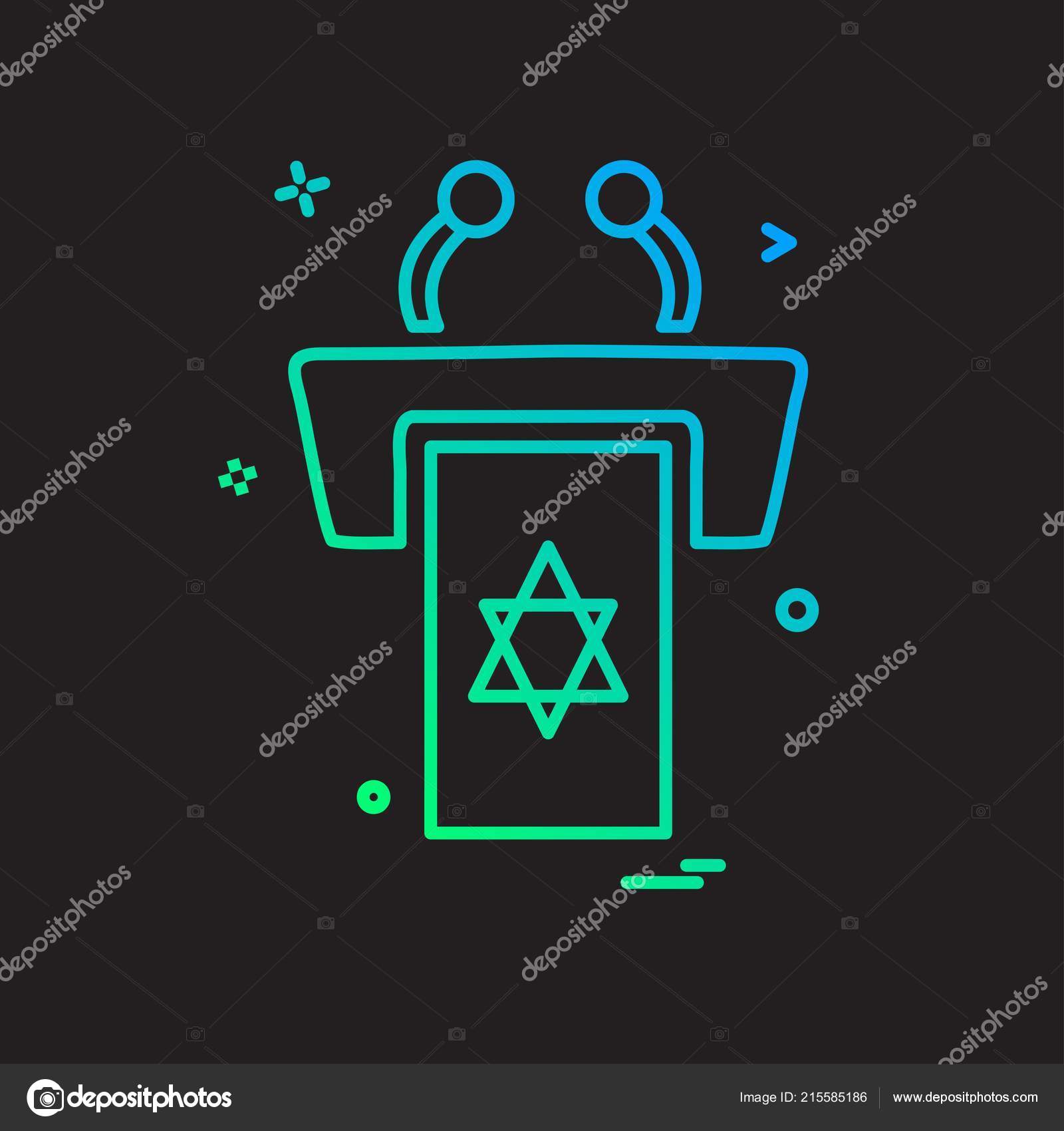 Jewish Rostrum Icon Design Vector Stock Vector Image by ©ibrandify ...