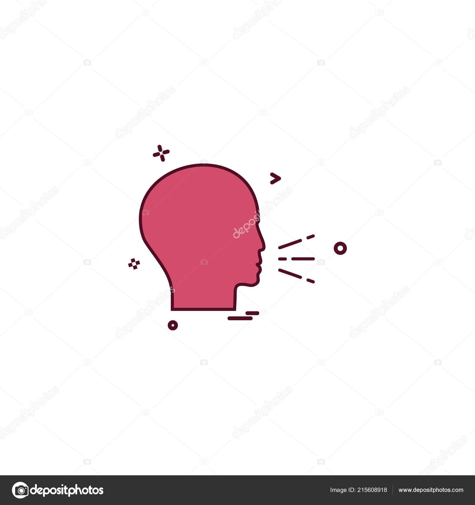 Man Speaking Sound Waves Talking Volume Icon Vector Desige Stock Vector ...