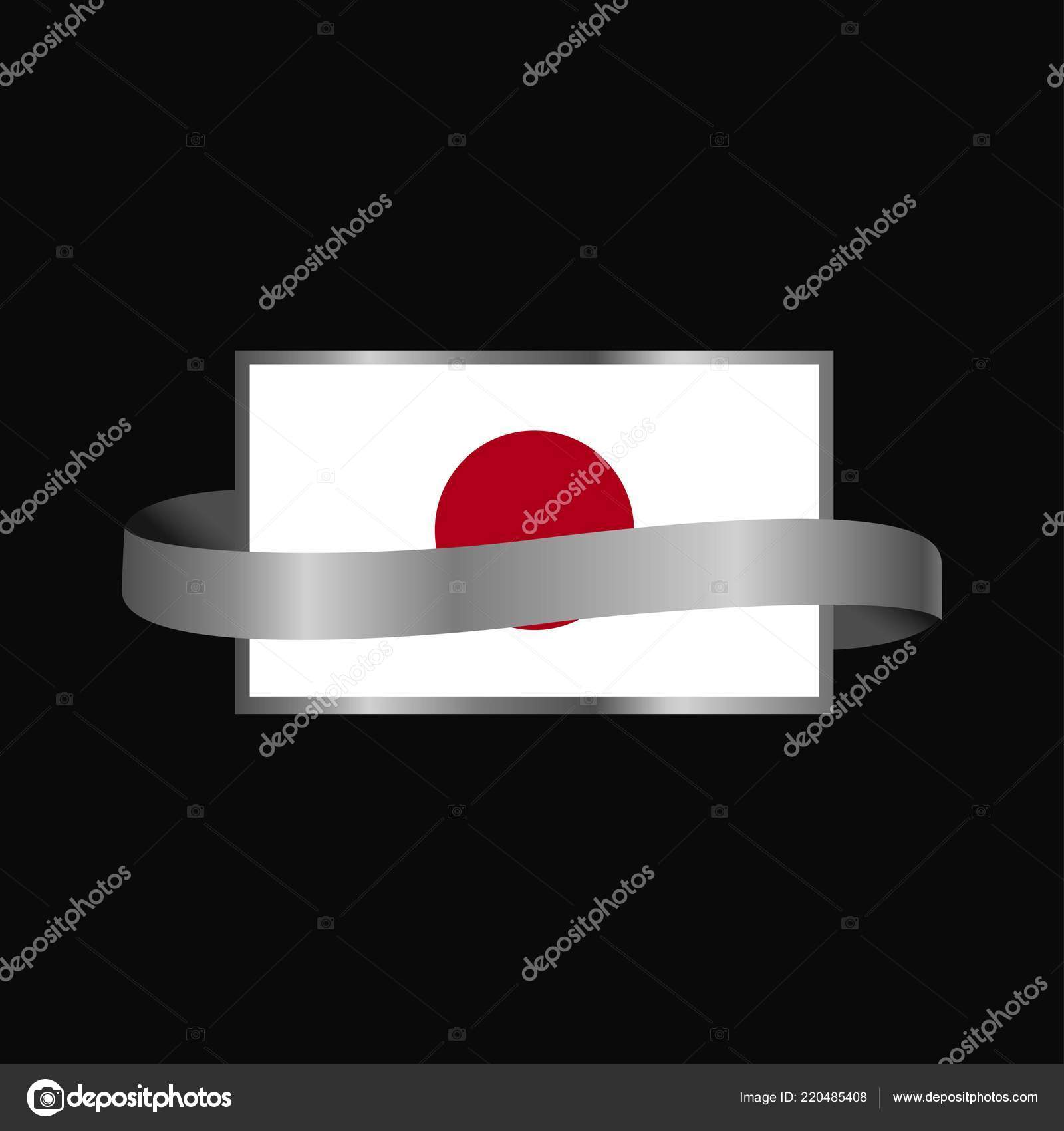 Japan Flag Ribbon Banner Design Stock Vector Image by ©ibrandify #220485408
