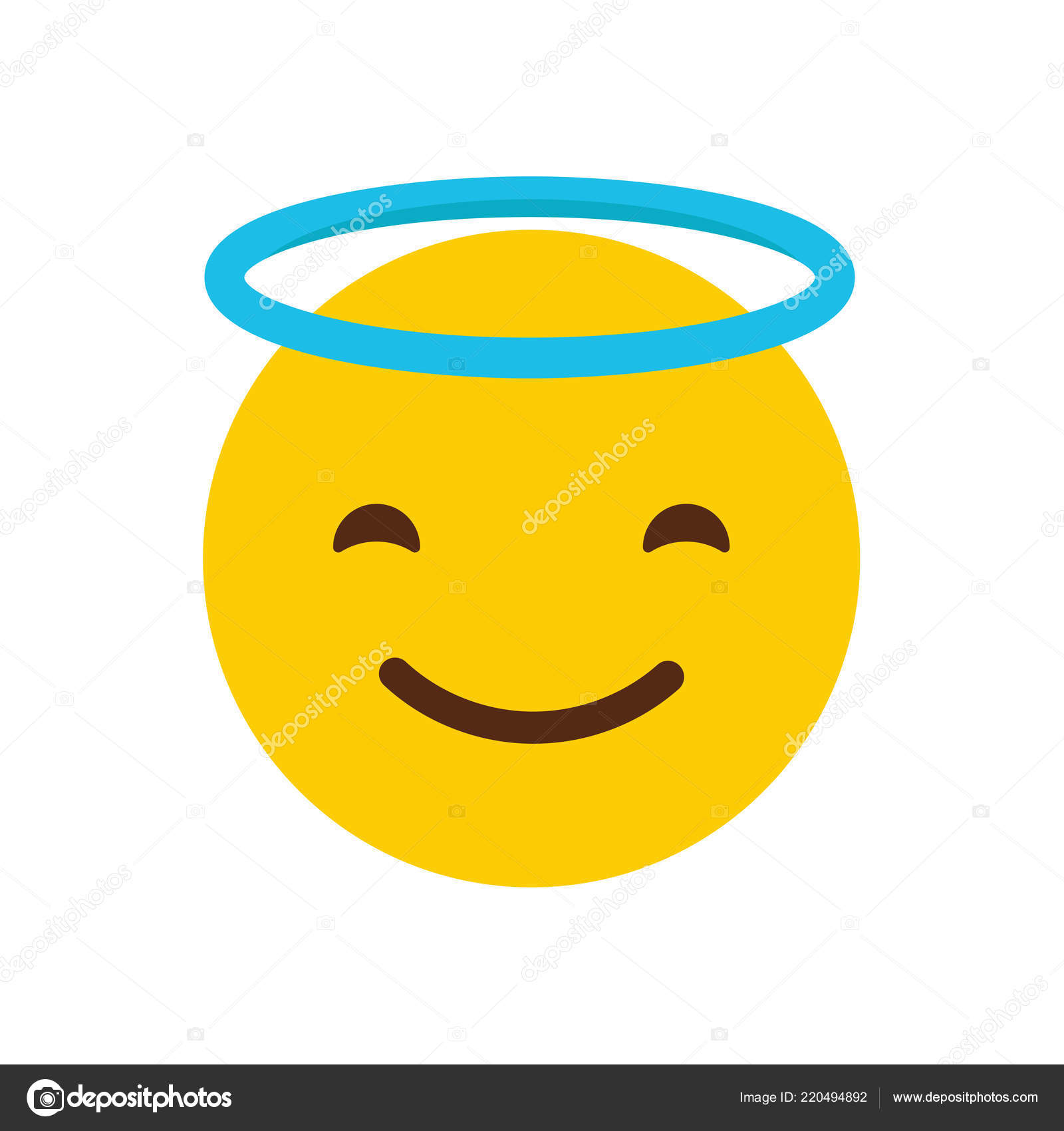 Smiling Emoji Icon Design Colorful Vector Illustration Stock Vector by ...