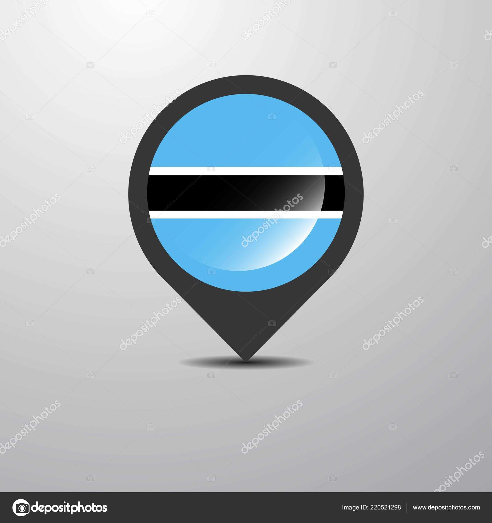 Botswana Map Pin Ilustración Vectorial Vector de stock #220521298 de ©ibrandify