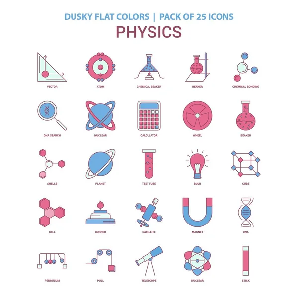 Physics branches glyph icons set. Physical processes and phenomenons ...