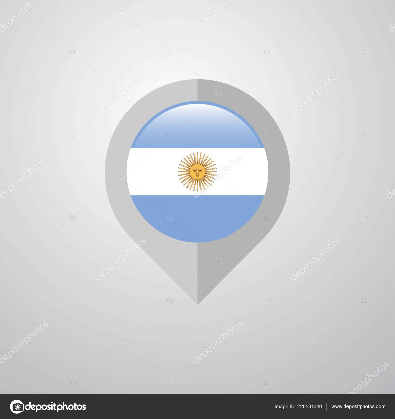 Map Navigation Pointer Argentina Flag Design Vector Stock Vector by ©ibrandify 220531340