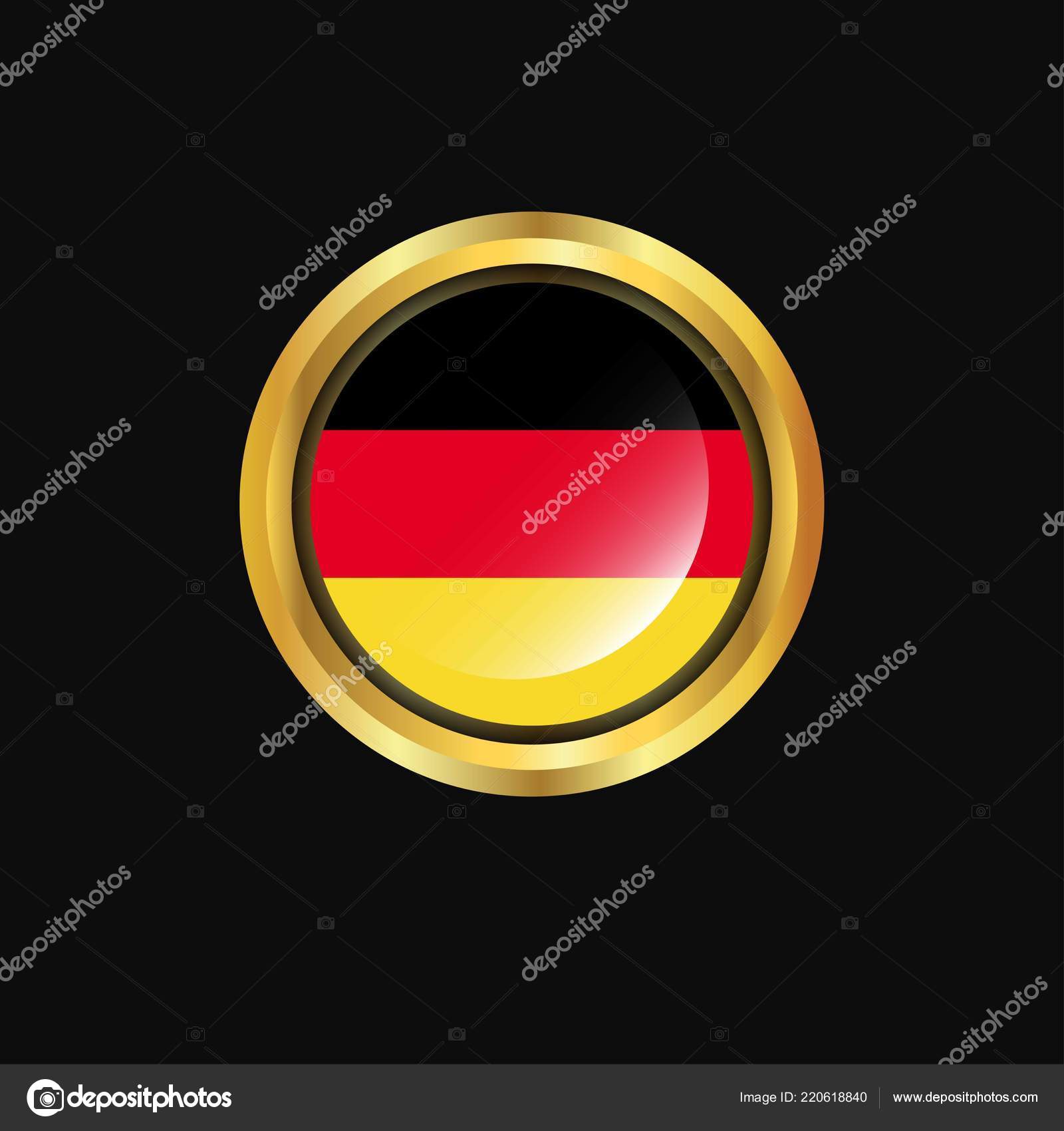 Germany Flag Golden Button Stock Vector by ©ibrandify 220618840