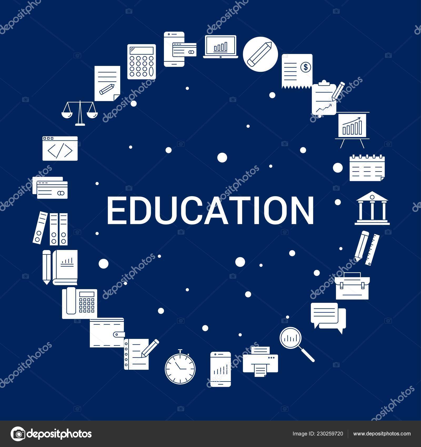 Creative Education Icon Background Stock Vector by ©ibrandify 230259720