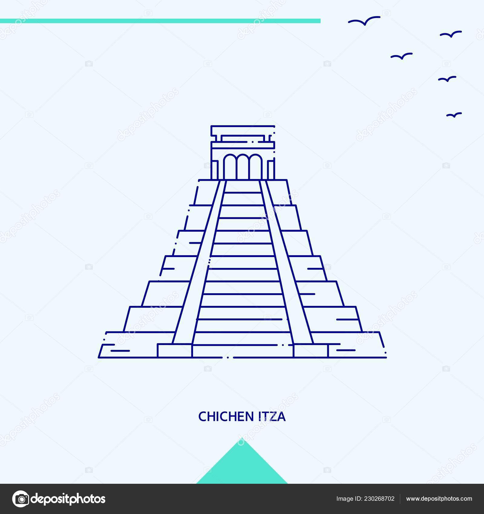Chichen Itza Skyline Vector Illustration Stock Vector by ©ibrandify ...