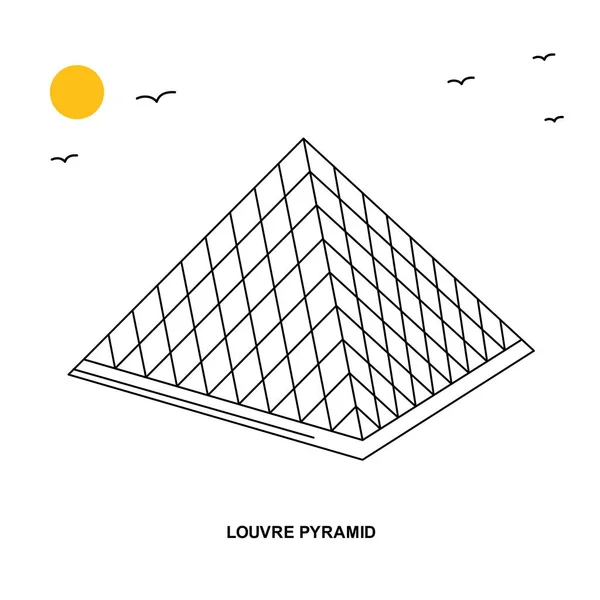 Louvre pyramid icon, outline style — Stock Vector © ylivdesign #142479479