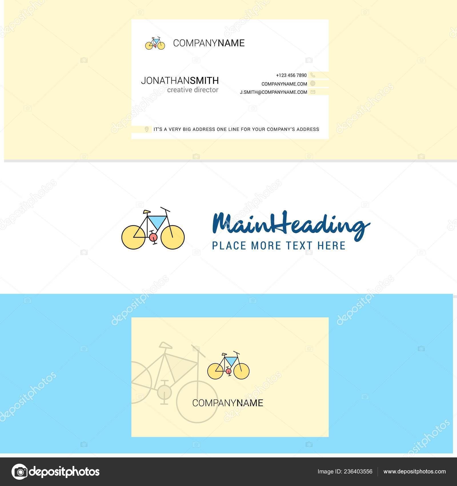 Beautiful Cycle Logo Business Card Vertical Design Vector ⬇ Vector ...