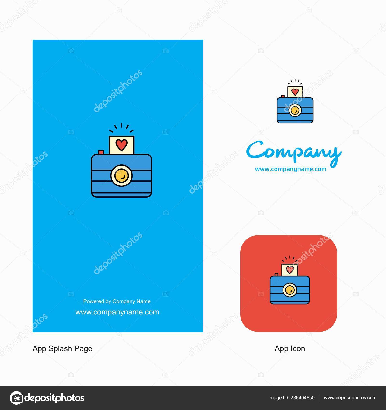 Camera Company Logo App Icon Splash Page Design Creative Business Stock ...
