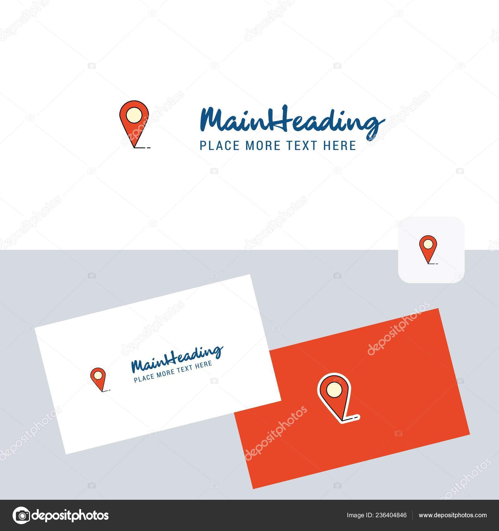 Location Vector Logotype Business Card Template Elegant Corporate ...