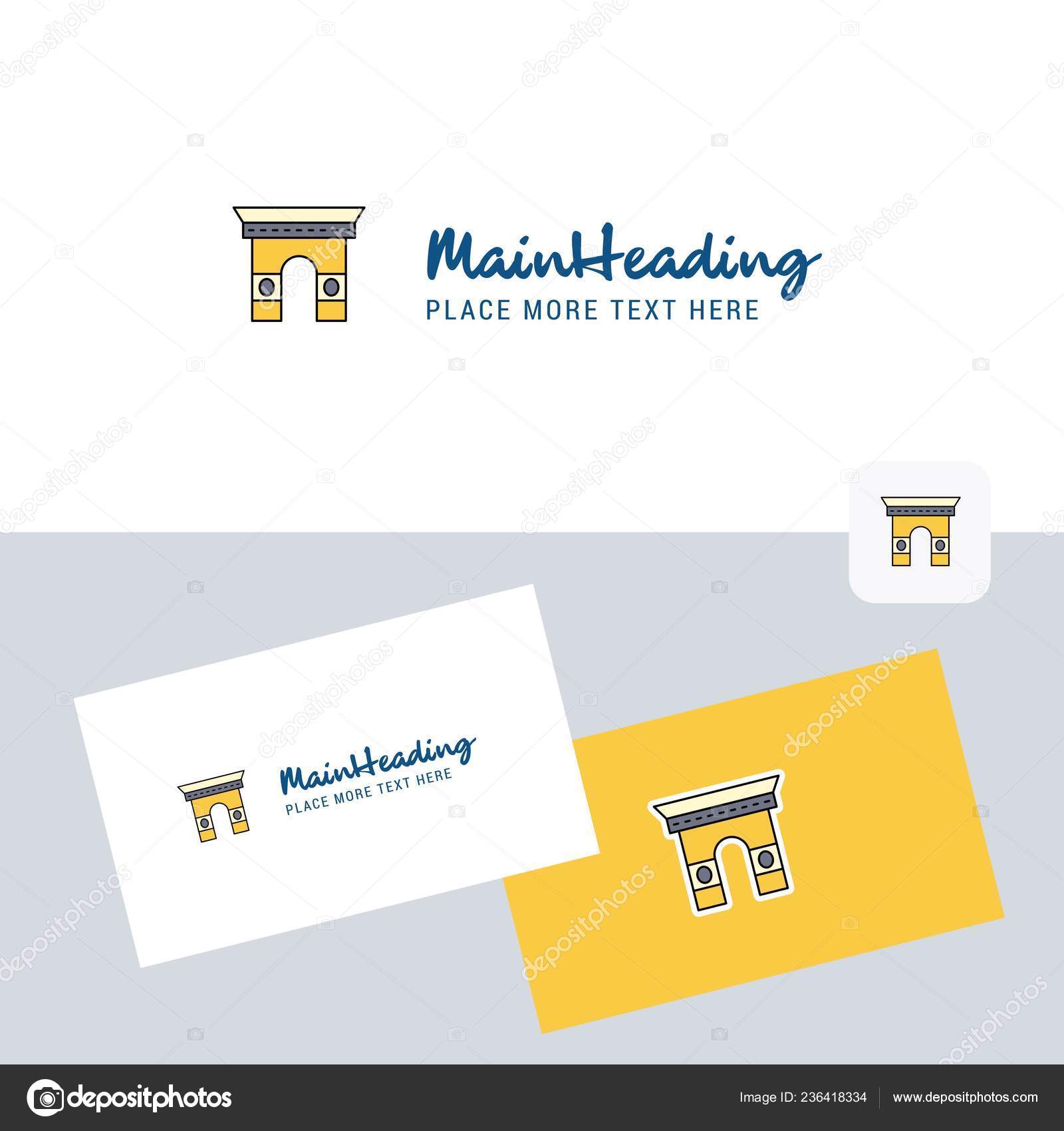 Gate Vector Logotype Business Card Template Elegant Corporate Identity ...