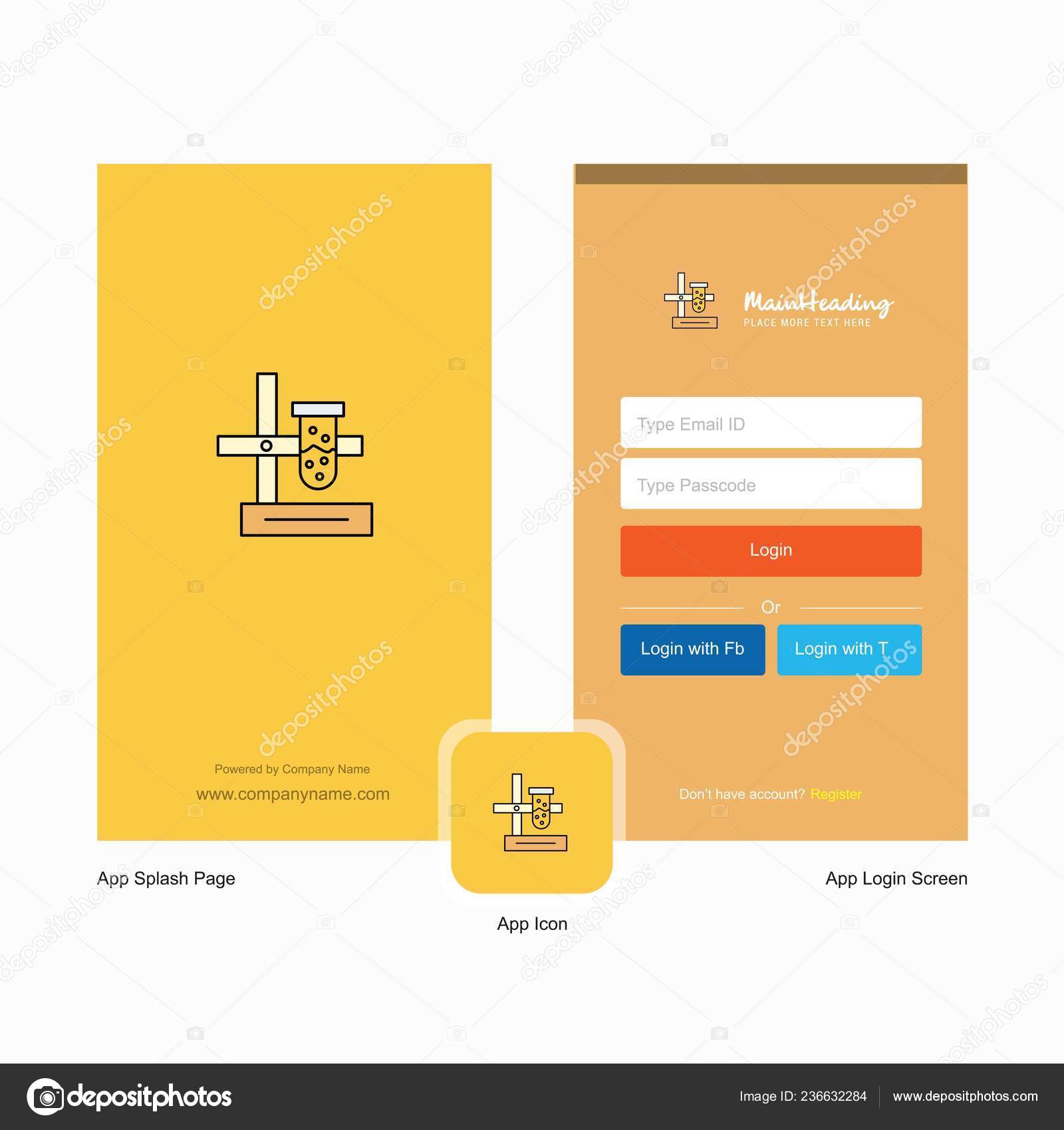 Empresa Laboratorio Ciencias Pantalla Splash Diseño Página Inicio ...