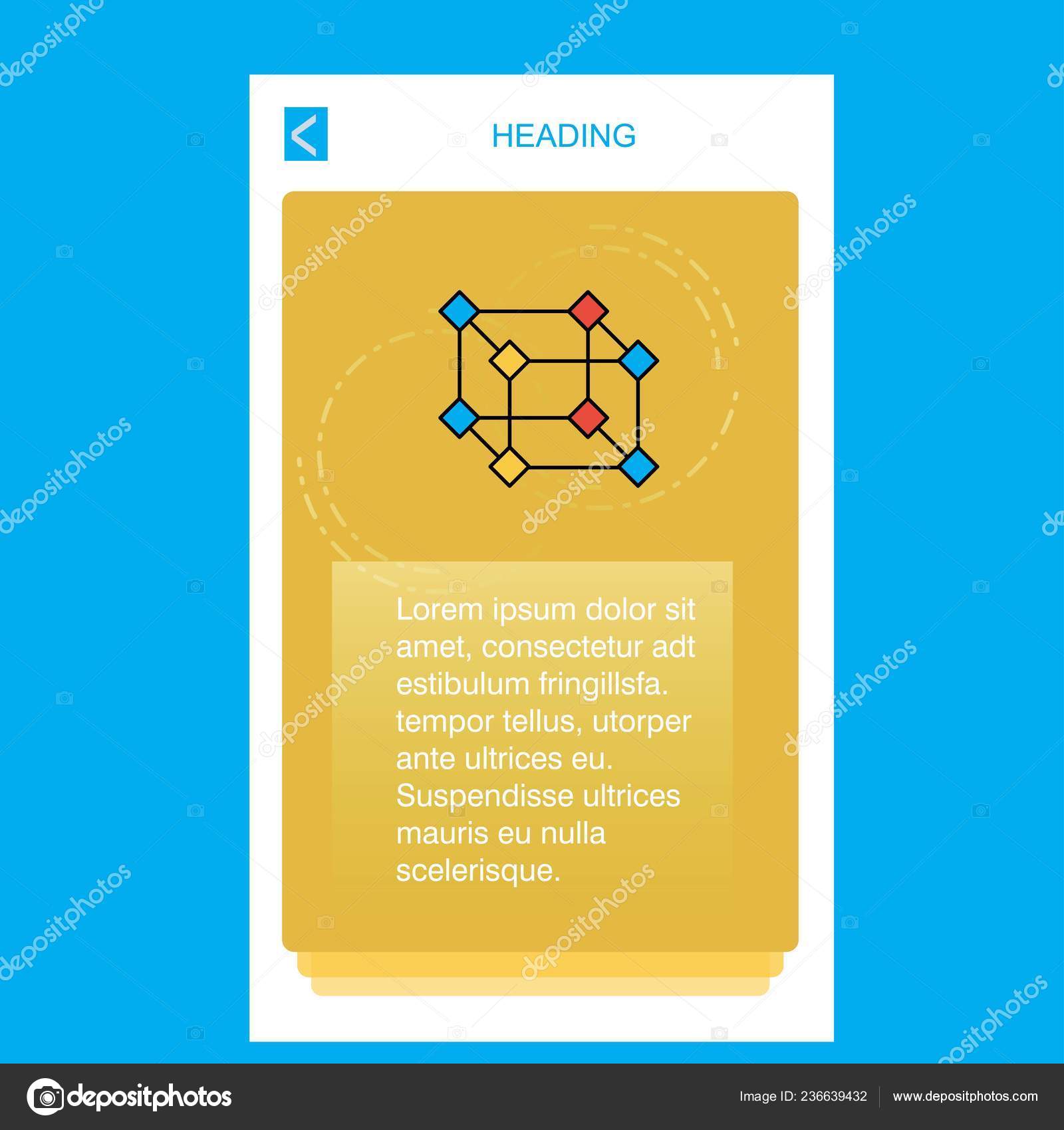 Cube Mobile Vertical Banner Design Design Vector Stock Vector by ...
