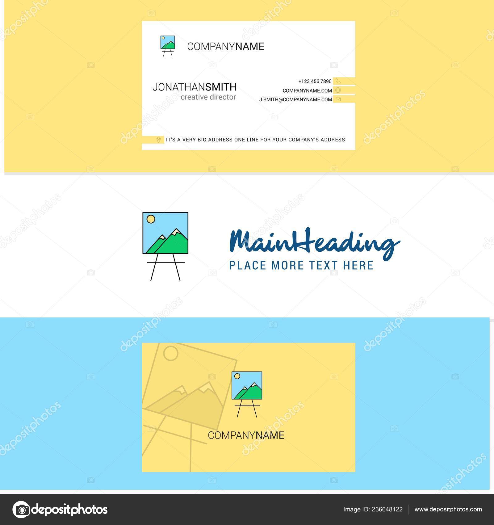 Gambar Indah Logo Dan Kartu Nama Vektor Rancangan Vertikal Vektor Stok ...