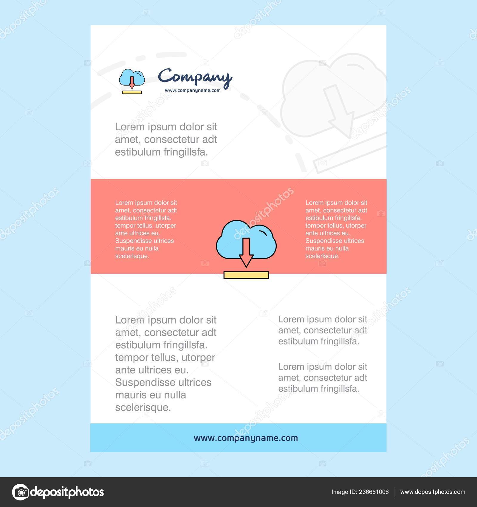 Tata Letak Templat Untuk Mengunduh Awan Profil Comany Laporan Tahunan ...