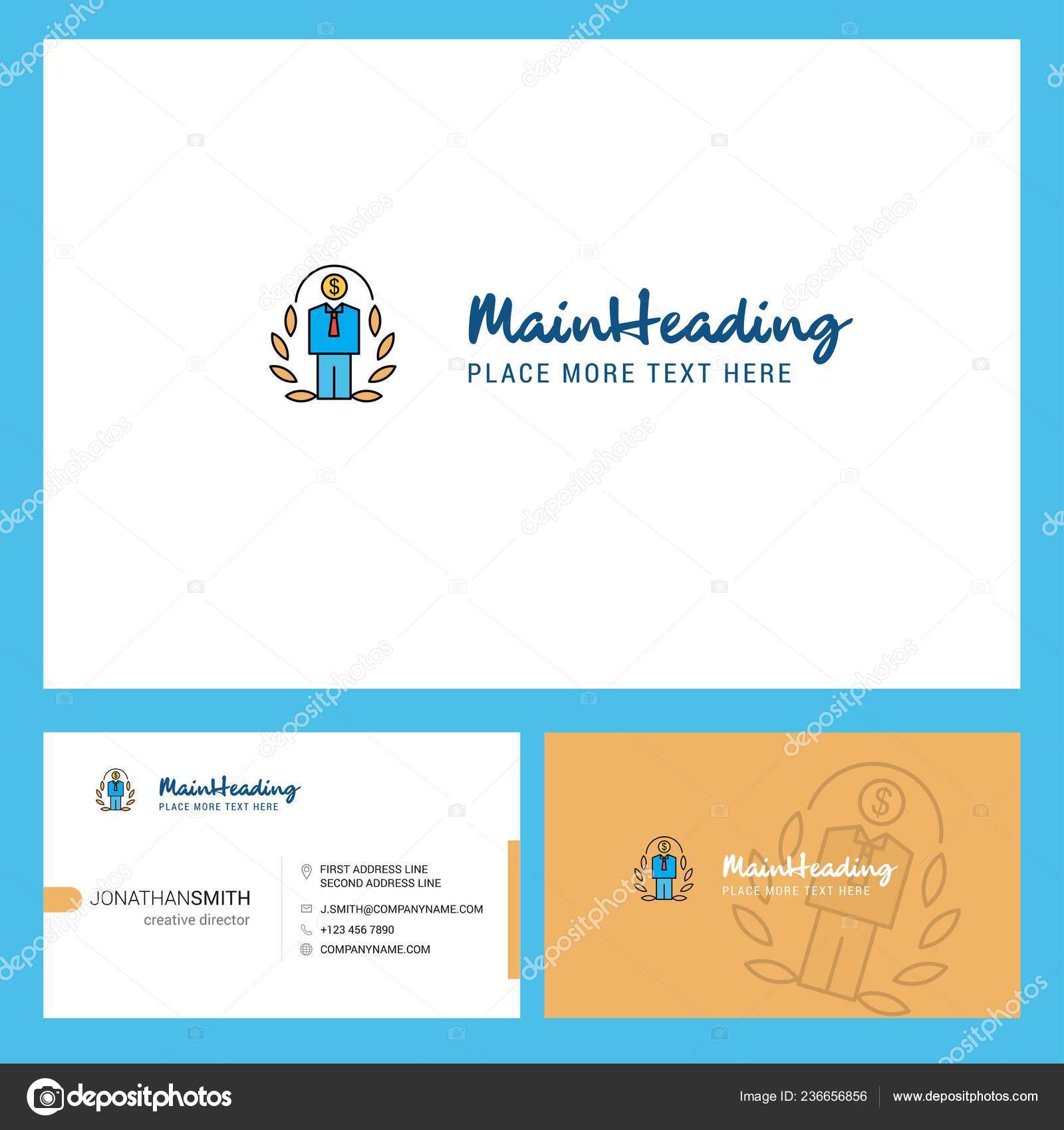 Image vectorielle Conception Logo L'employé Avec Tagline Modèle Carte ...