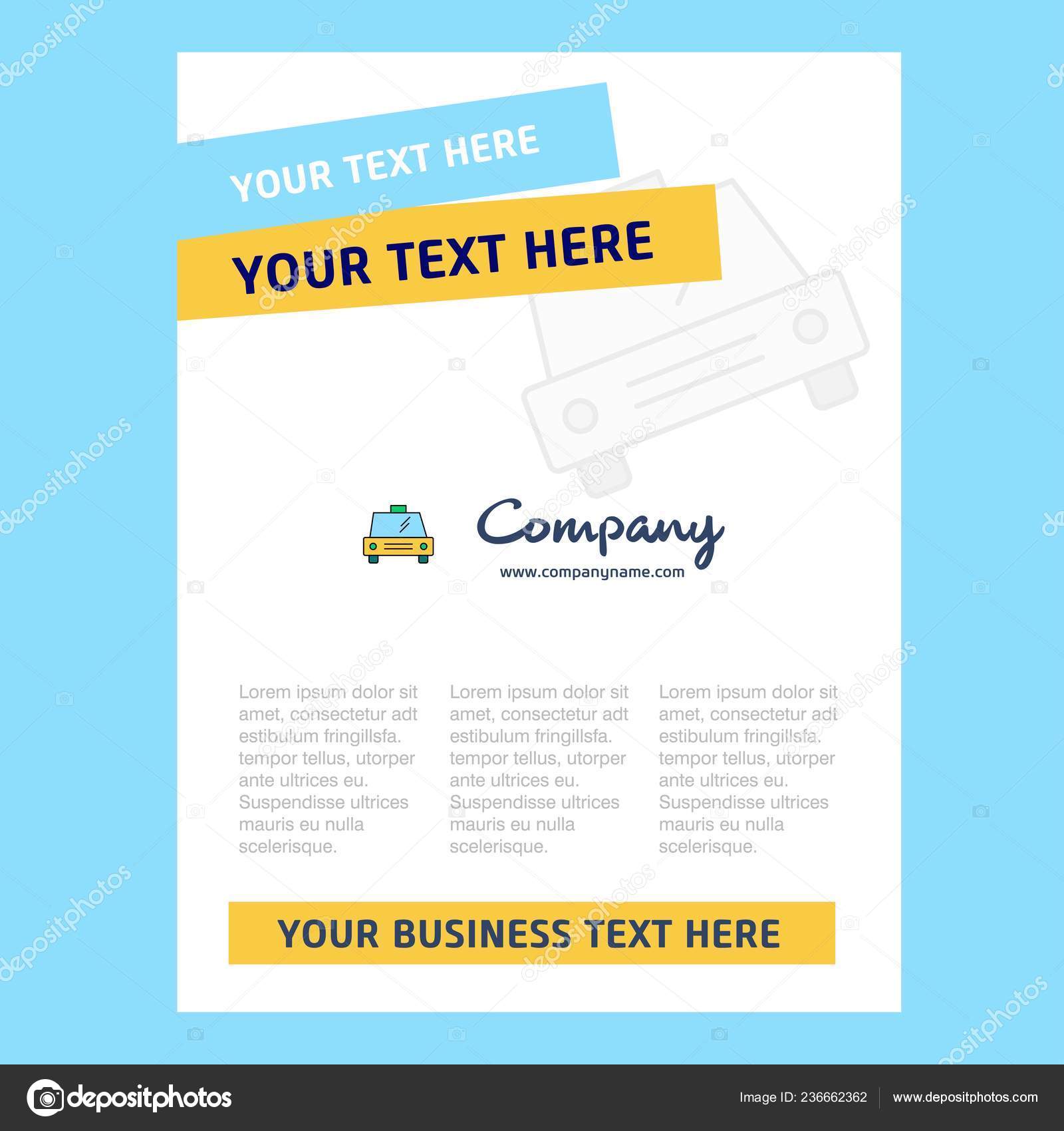 Image vectorielle Page Titre Design Company Profile Annual Report ...