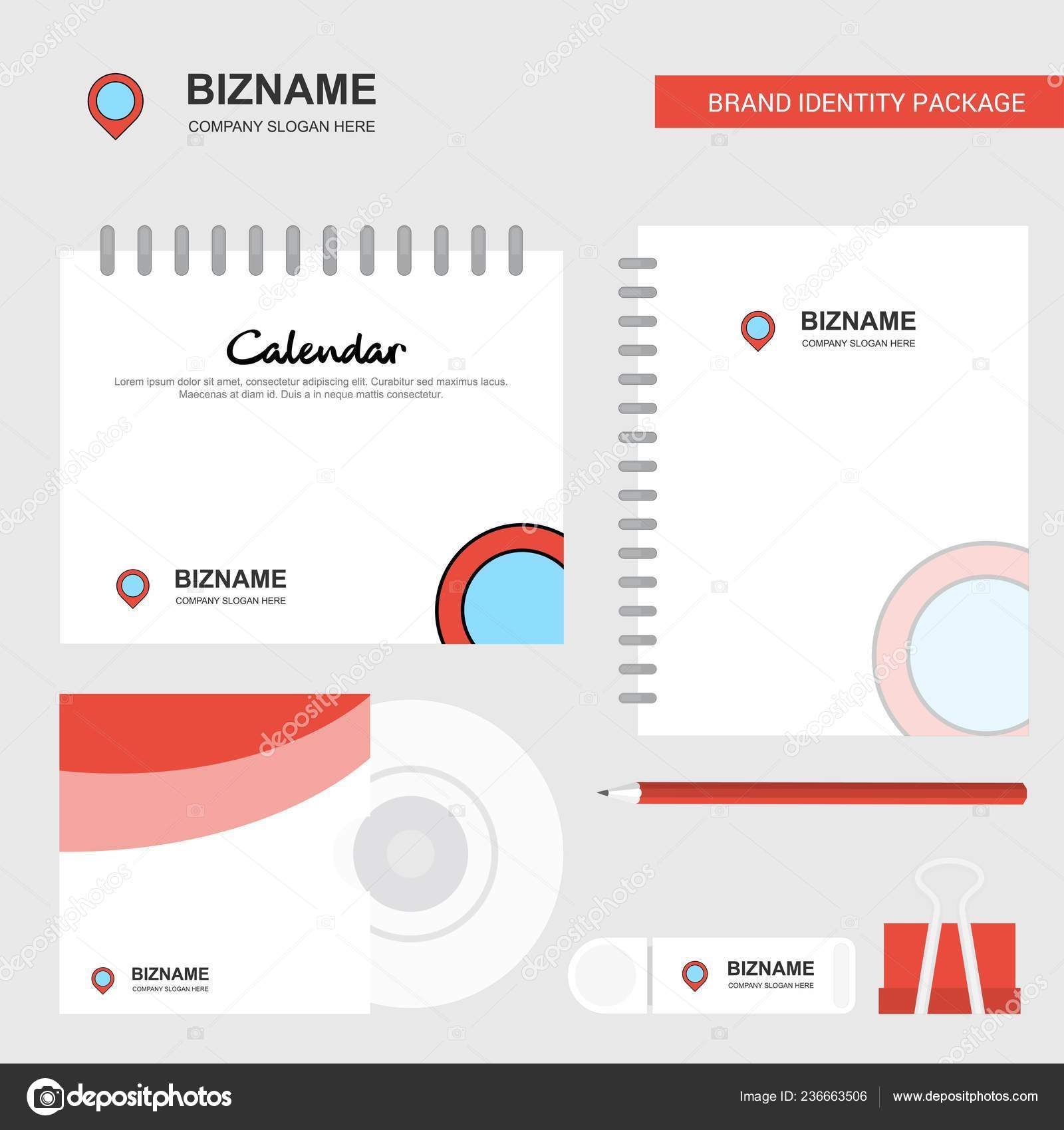 Map Navigation Logo Calendar Template Cover Diary Usb Brand Stationary ...