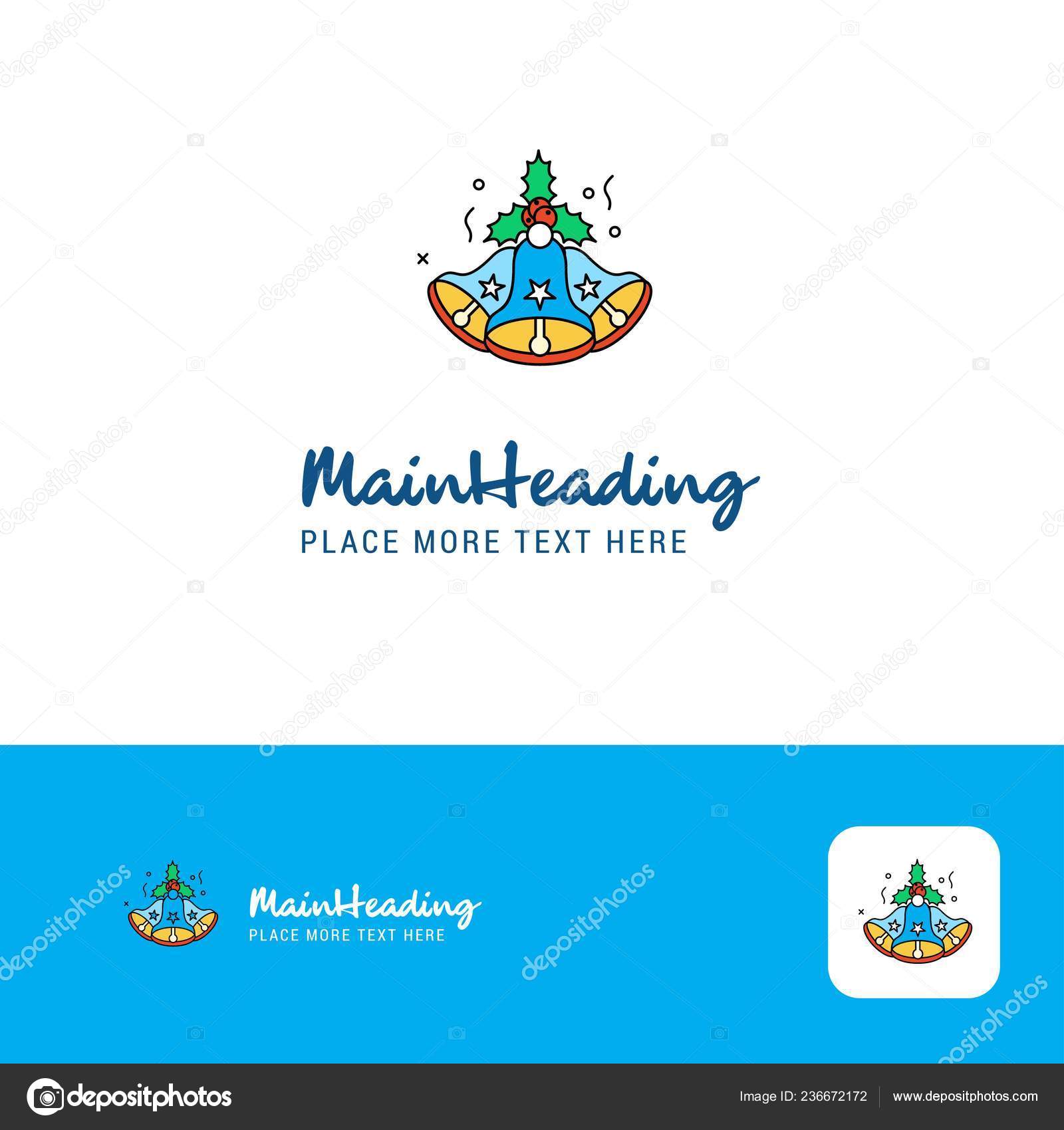 Creative Bells Logo Design Flat Color Logo Place Tagline Vector Stock ...