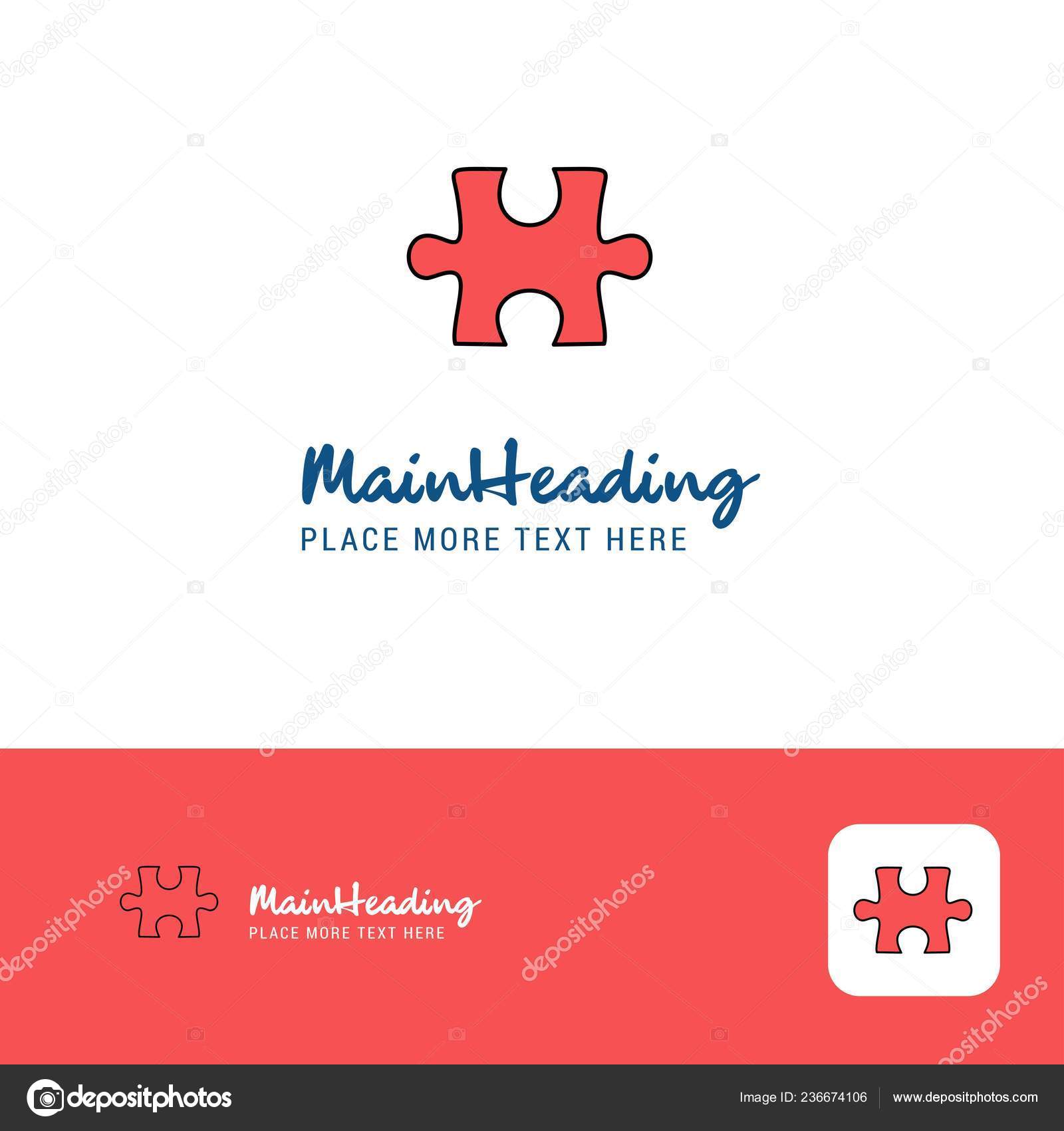 Creative Puzzle Piece Logo Design Flat Color Logo Place Tagline Stock ...