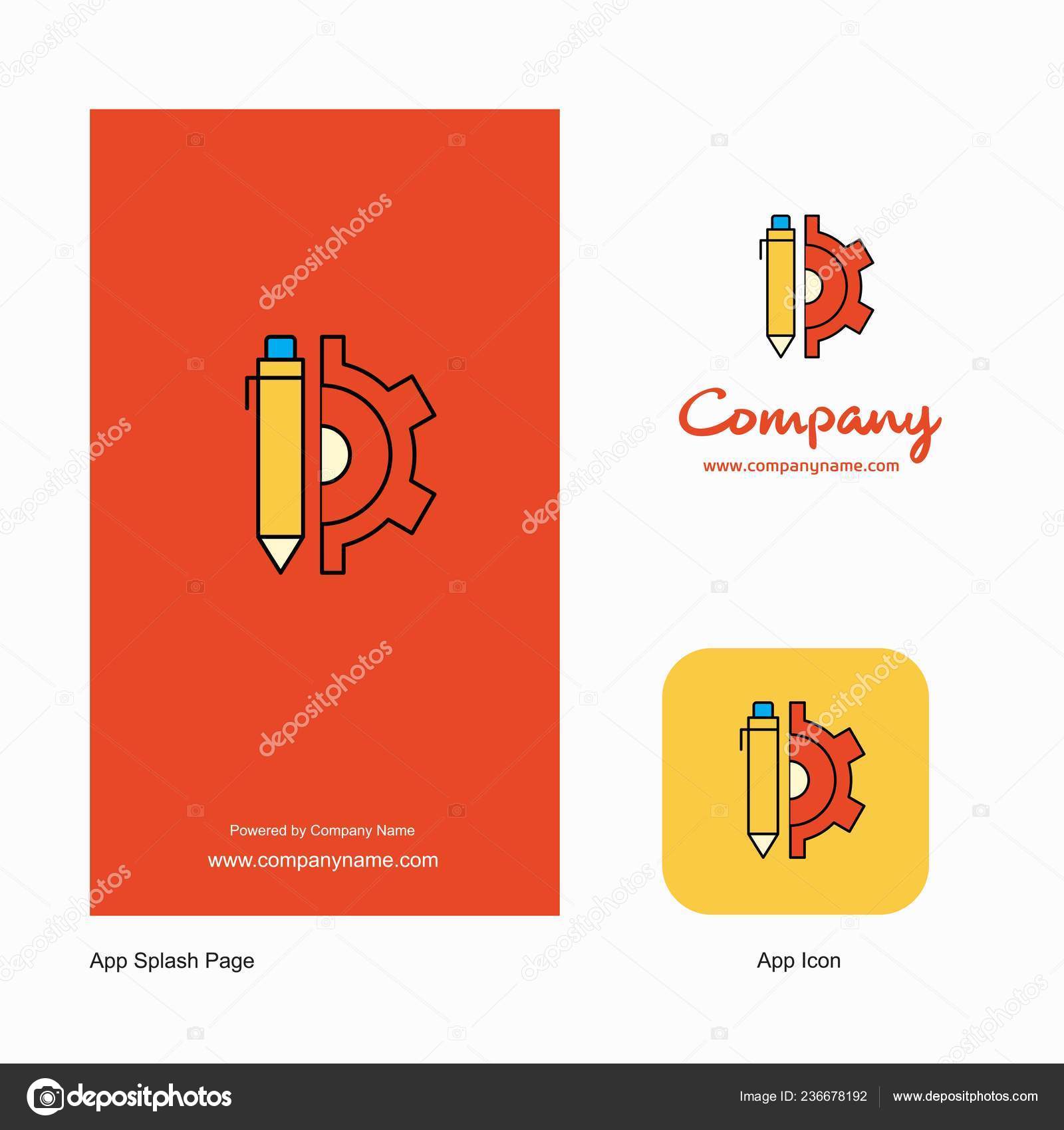 Setting Company Logo App Icon Splash Page Design Creative Business ...