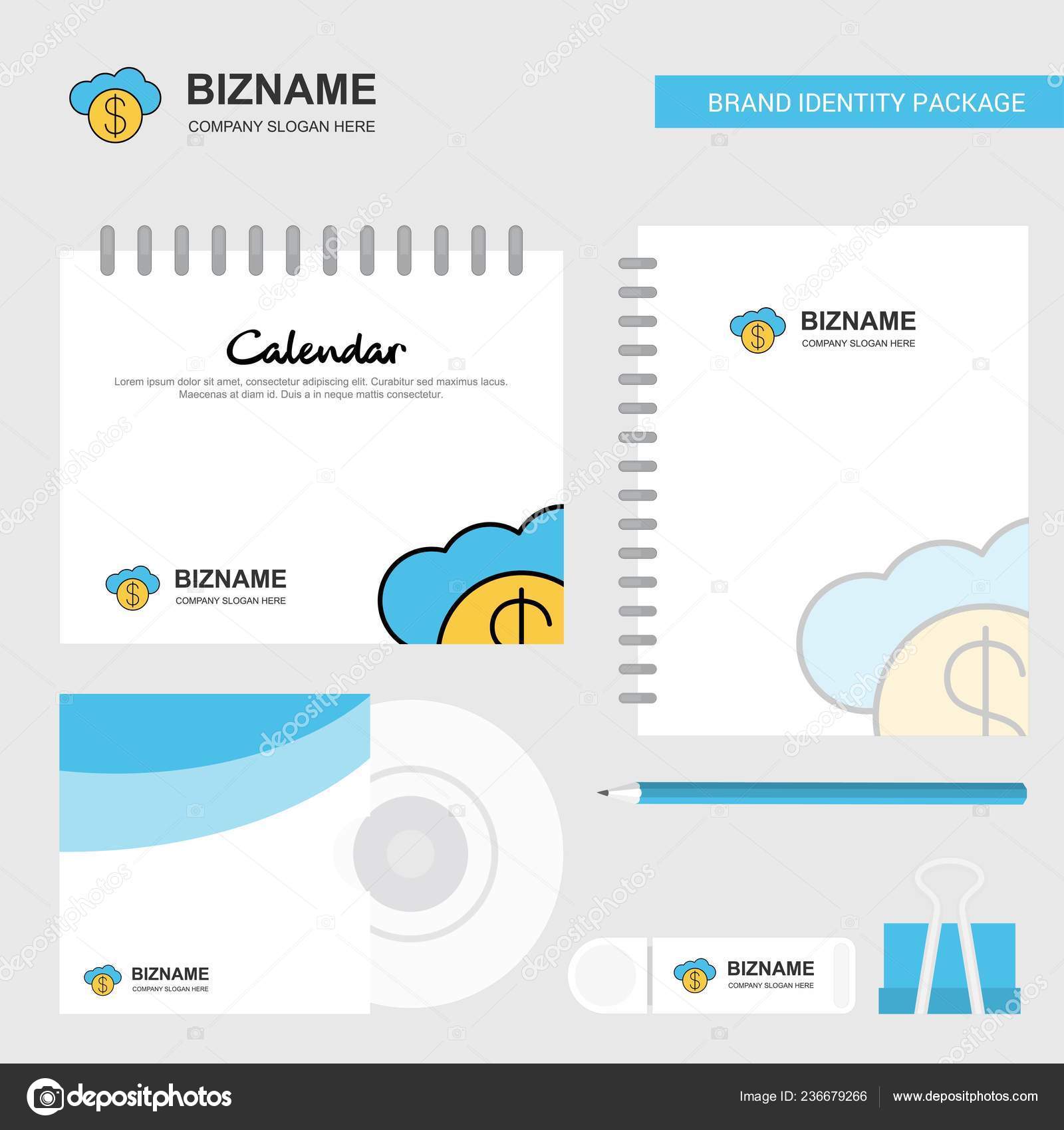 Online Banking Logo Calendar Template Cover Diary Usb Brand Stationary ...