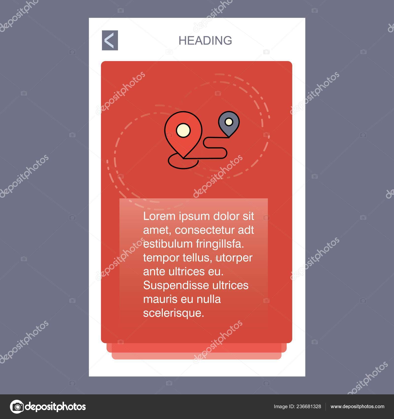 Rota Mobil Dikey Banner Tasarım Tasarımı Eşleyin Vektör ©ibrandify ...