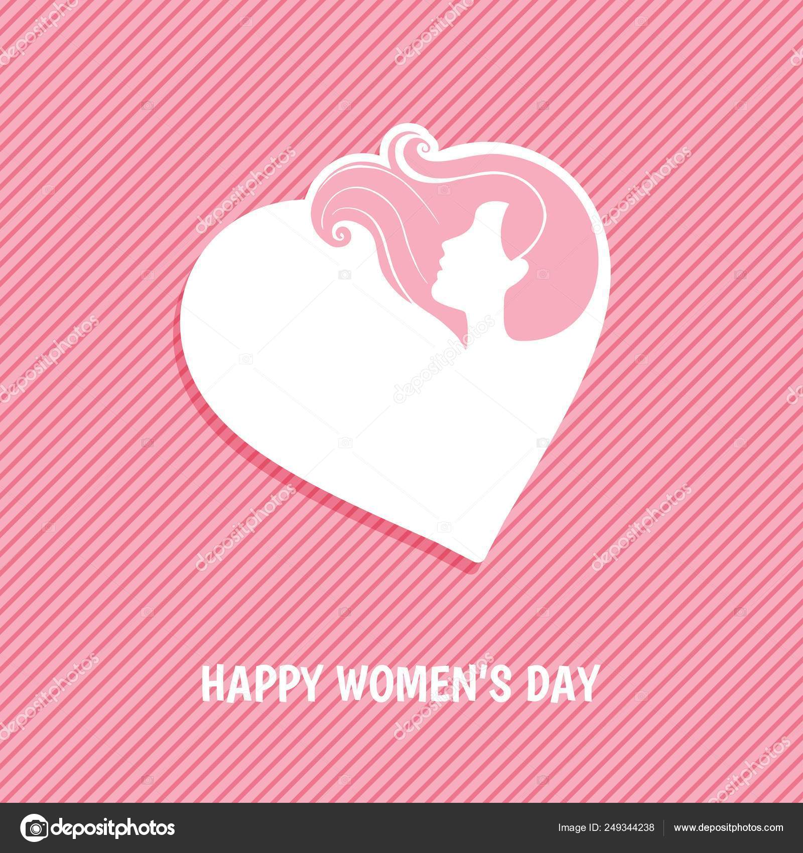 8 March logo vector design with international women's day backgr Stock ...