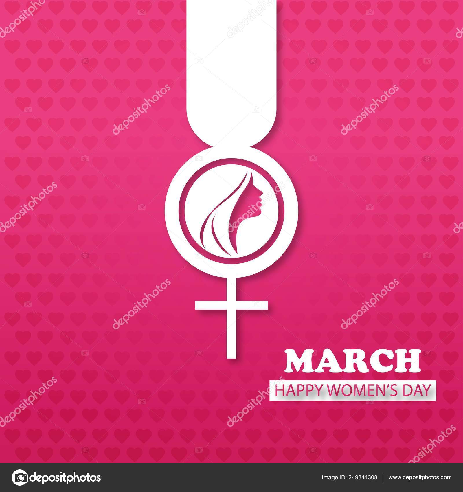 8 March logo vector design with international women's day backgr Stock ...