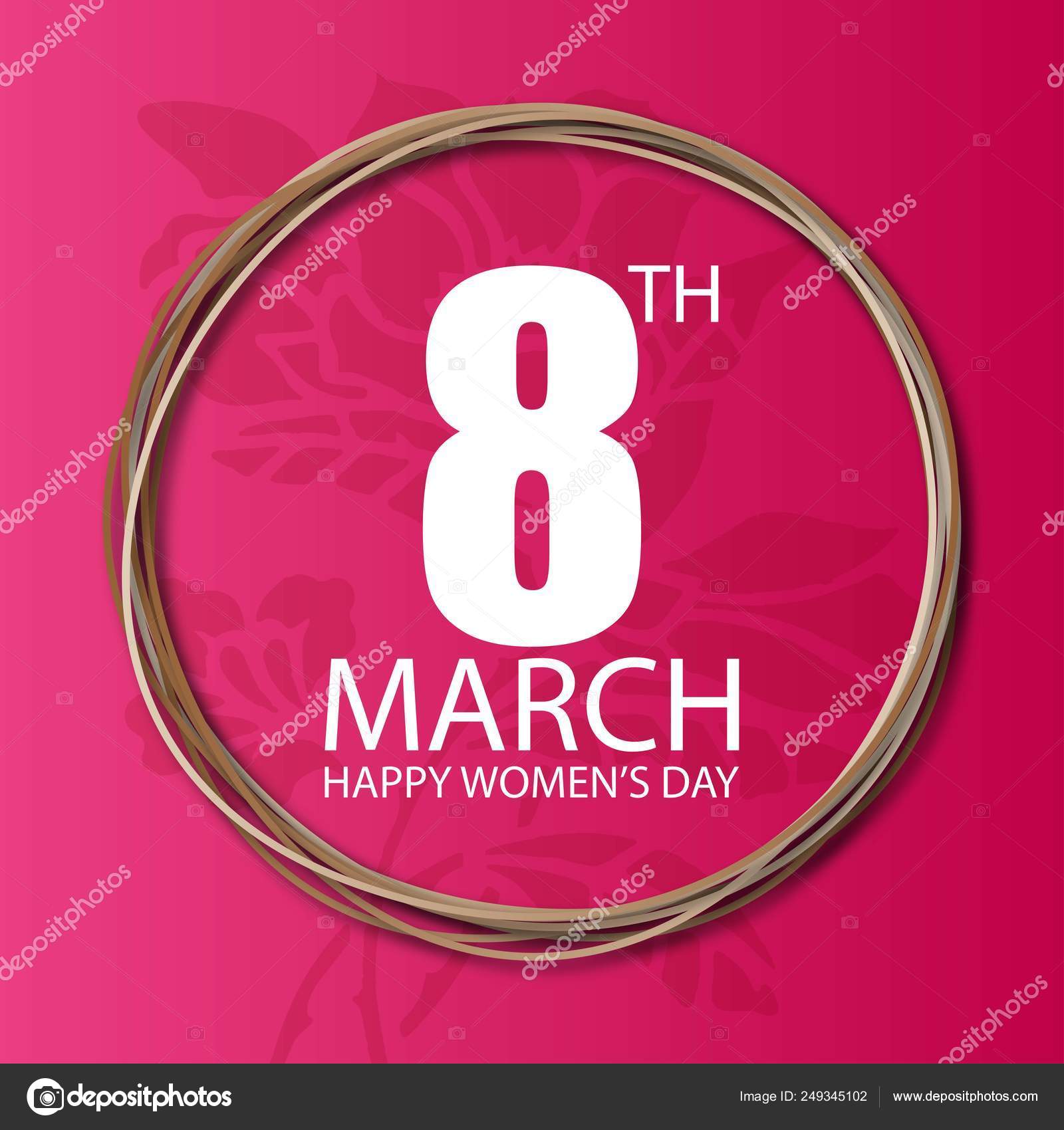 8 March logo vector design with international women's day backgr Stock ...