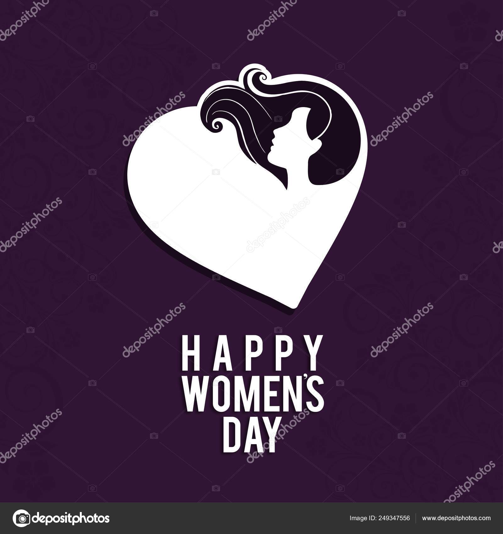 8 March logo vector design with international women's day backgr Stock ...