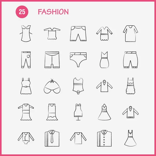 Fashion Hand Drawn Icons Set For Infographics, Mobile UX/UI Kit Stock ...