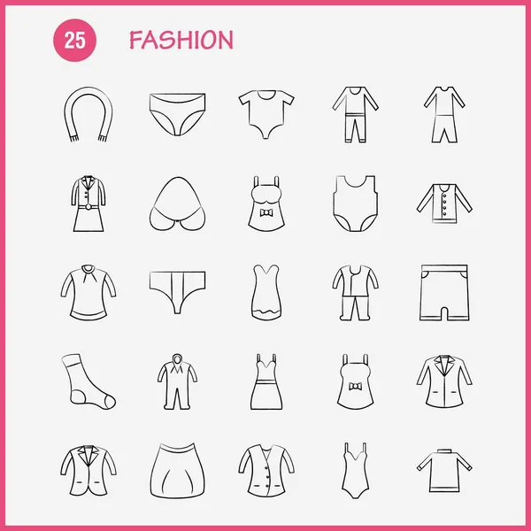 Fashion Hand Drawn Icons Set For Infographics, Mobile UX/UI Kit Stock ...