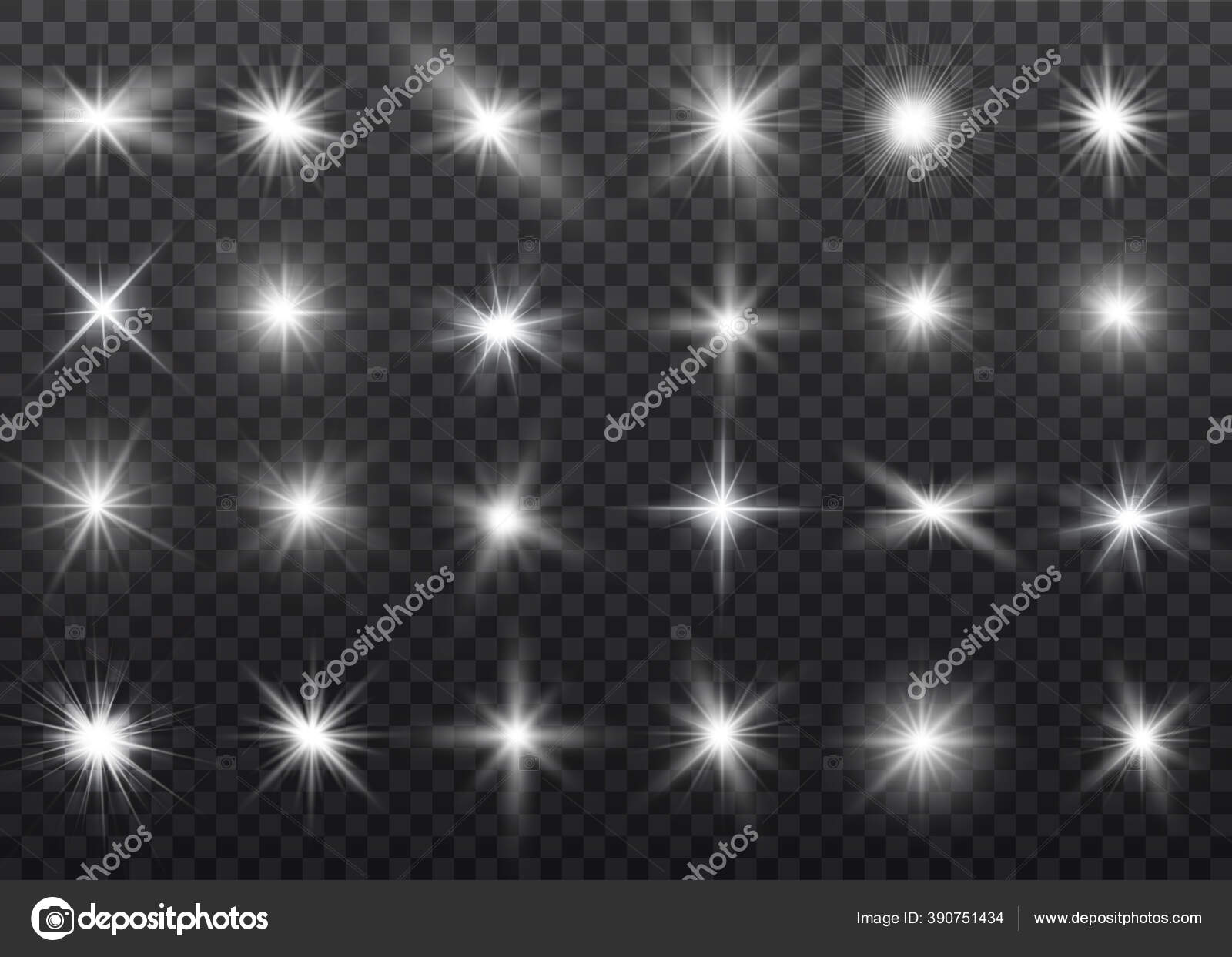 White light stars. Stock Vector Image by ©roman11998866@gmail.com ...