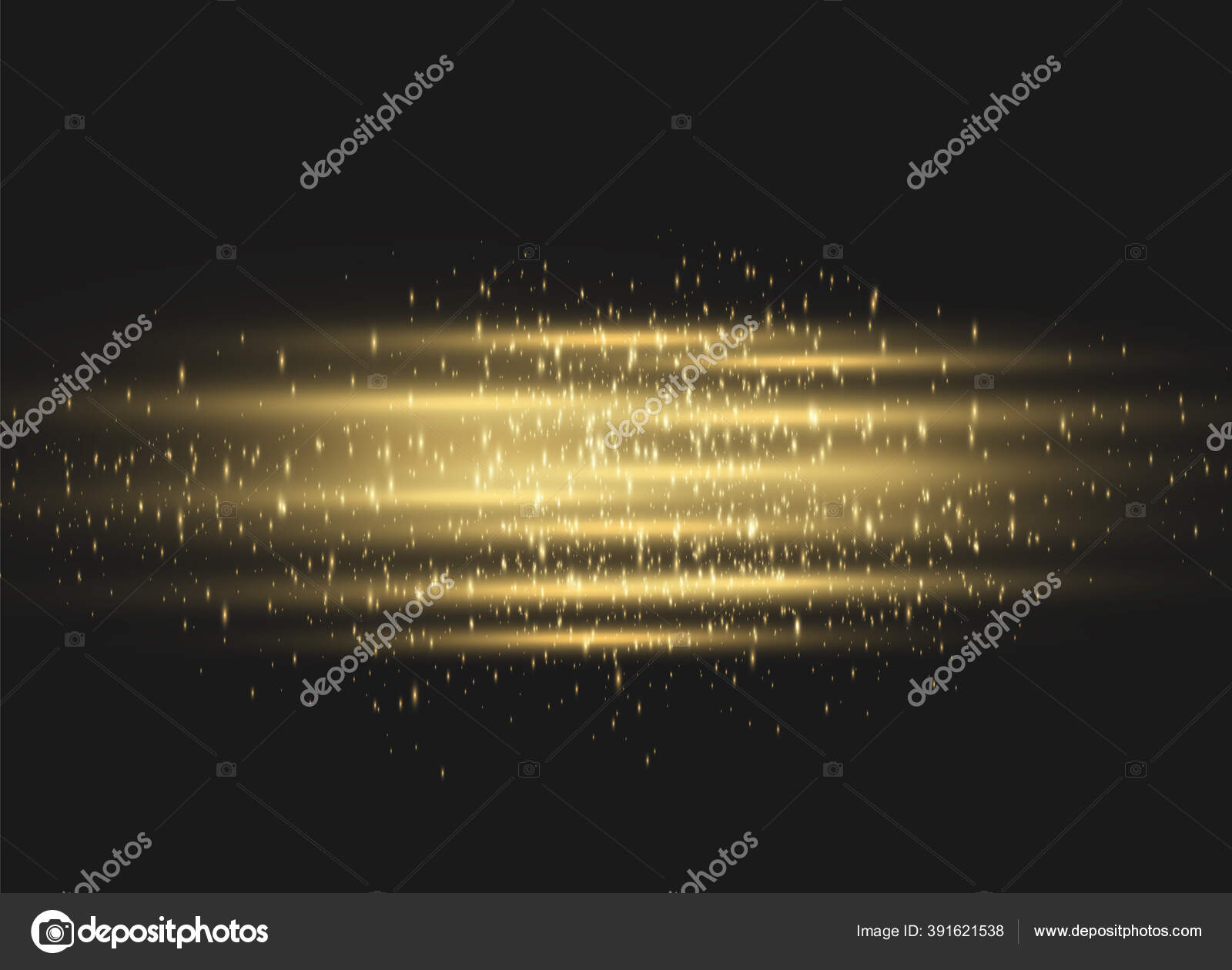 Yellow light rays. Stock Vector by ©roman11998866@gmail.com 391621538