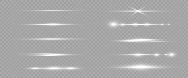 Flashes Glares Sparkle Light Line Glowing Bright White Lines Isolated ...