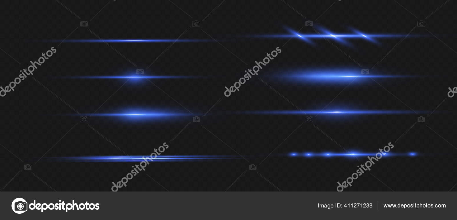 Blue horizontal line. Stock Vector by ©roman11998866@gmail.com 411271238