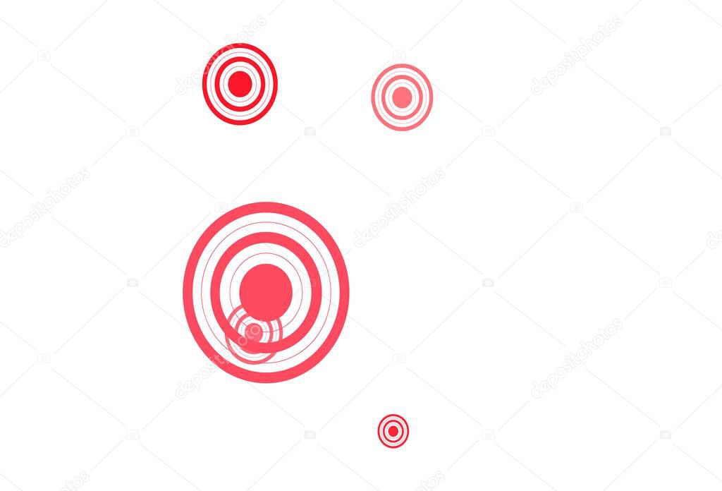 Diseño de vector rojo claro con formas de círculo. Ilustración ...
