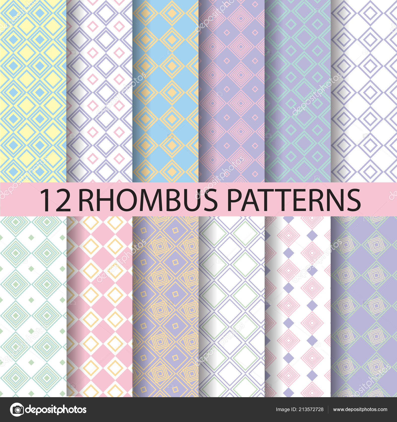 Rhombus Patterns Pattern Swatches Vector Endless Texture Can Used ...
