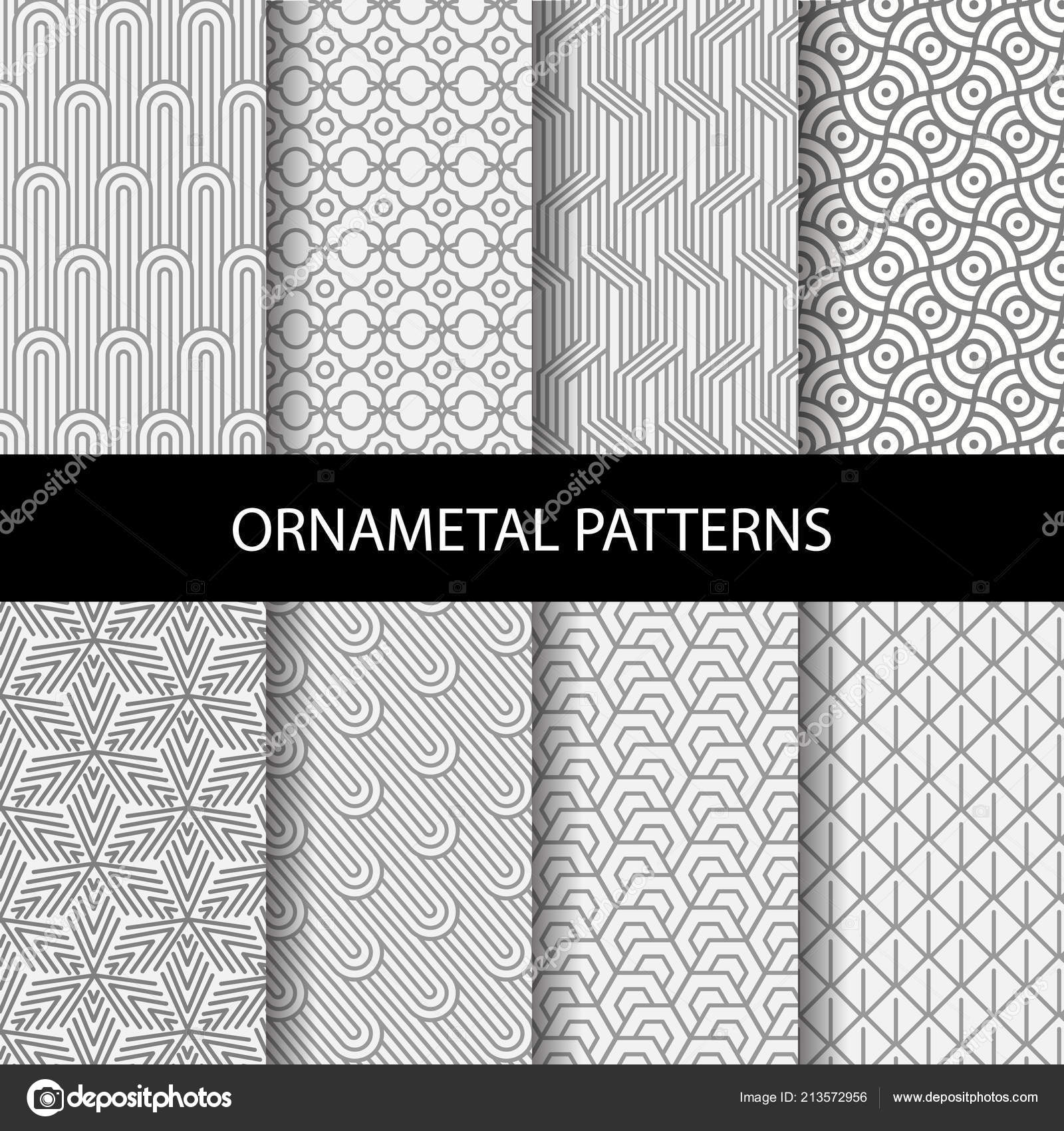 Different Brown Patterns Formal Geometric Design Pattern Swatches ...