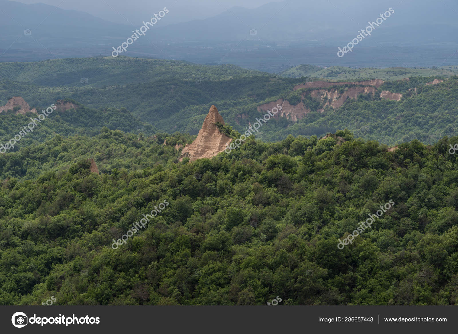 Rozhen pyramids -a unique pyramid shaped mountains cliffs in Bulgaria ...
