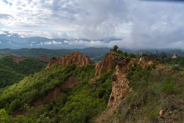 Rozhen pyramids -a unique pyramid shaped mountains cliffs in Bulgaria ...