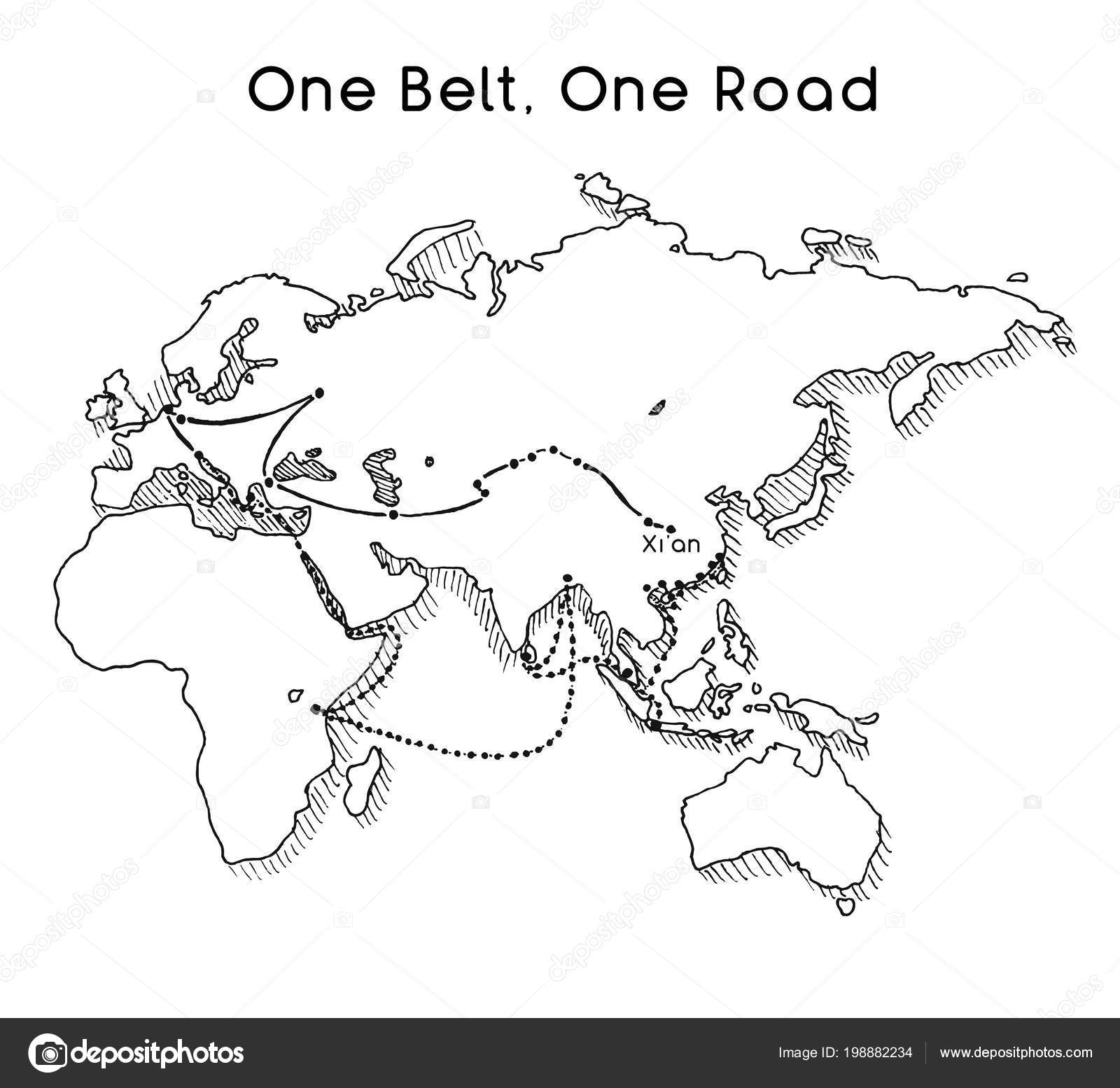 One Belt One Road Nuevo Concepto Silk Road Conectividad Cooperación ...