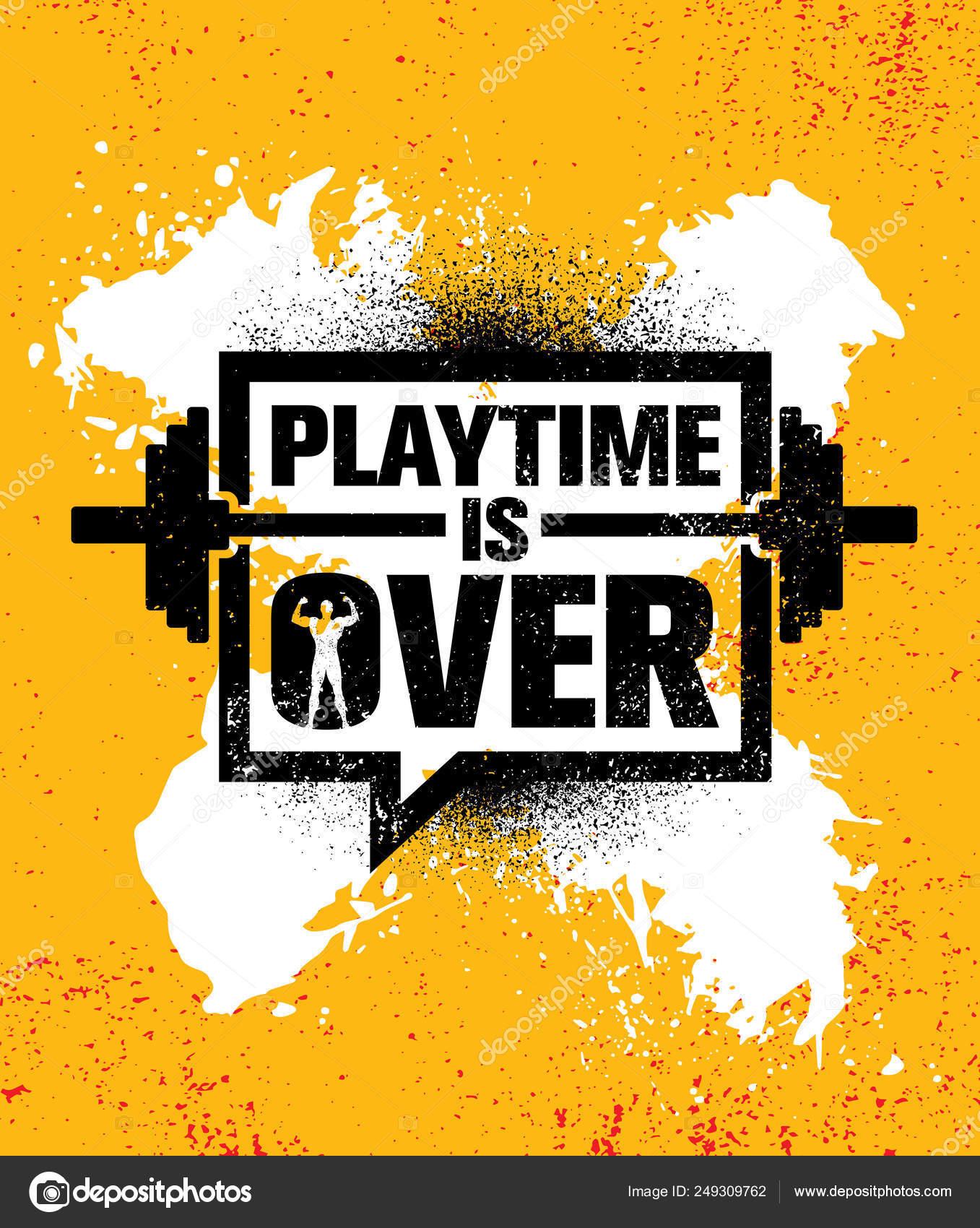 Lettering Playtime Orange Background Stock Vector Image by ©wow ...