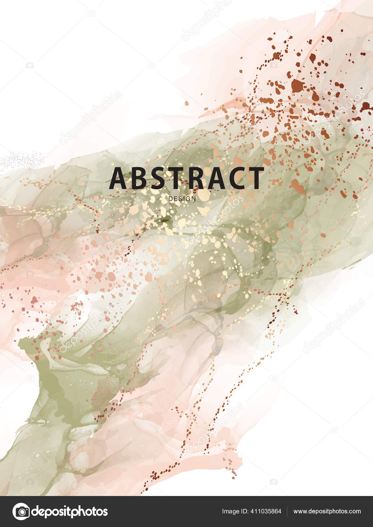 Watercolor vector abstract splash background. Watercolour stain earth ...