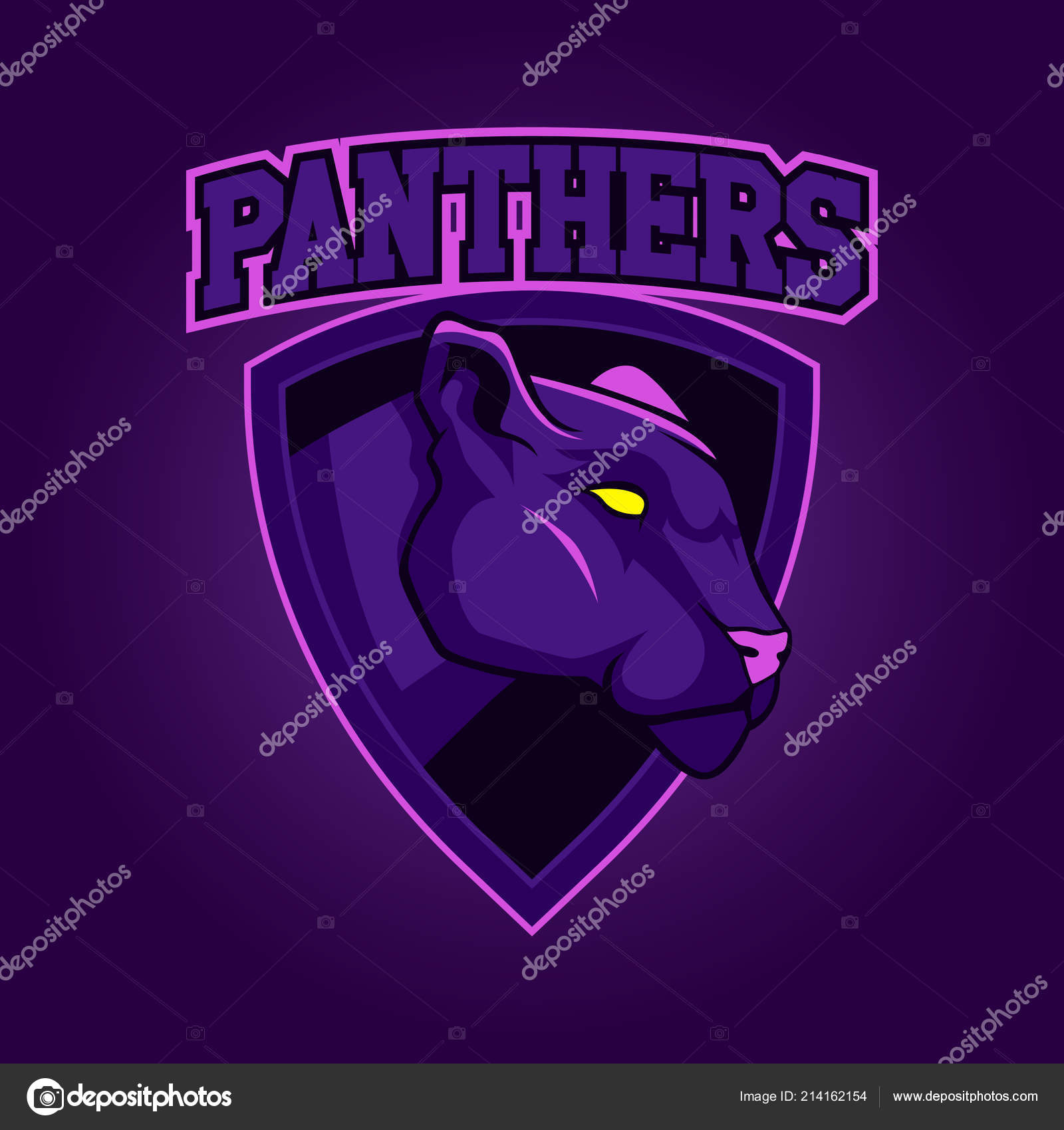 Purple Panther Mascot