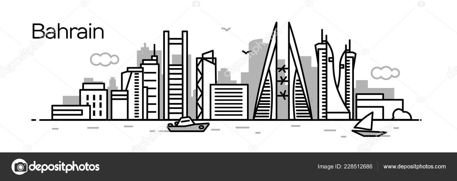 Bahrain City Vector Illustration Stock Vector by ©genadiymolnia.gmail ...