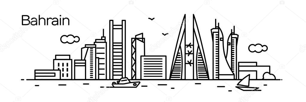 130 Bahrain skyline Vector Images | Depositphotos