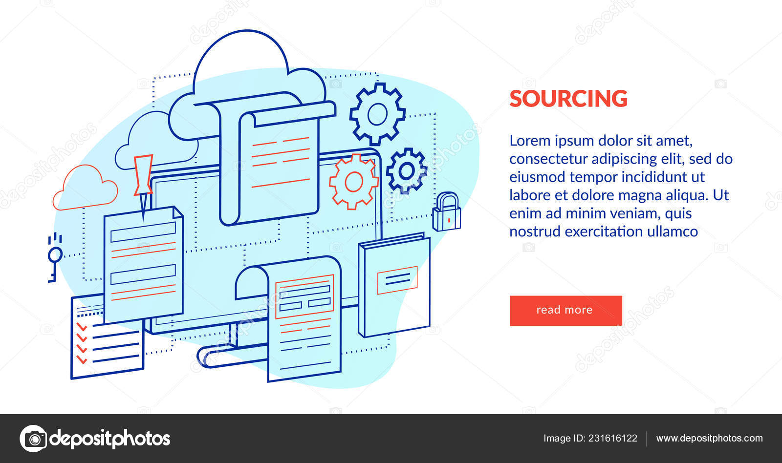 Vector Advertising Design Template Sourcing Theme Stock Vector Image by ...